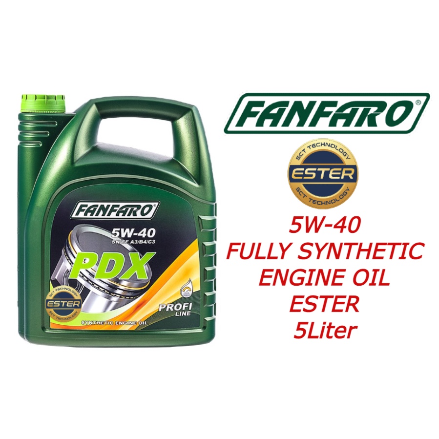 (MADE IN GERMANY) SCT FANFARO 5W40 PDX ESTER Fully Synthetic Engine Oil ...