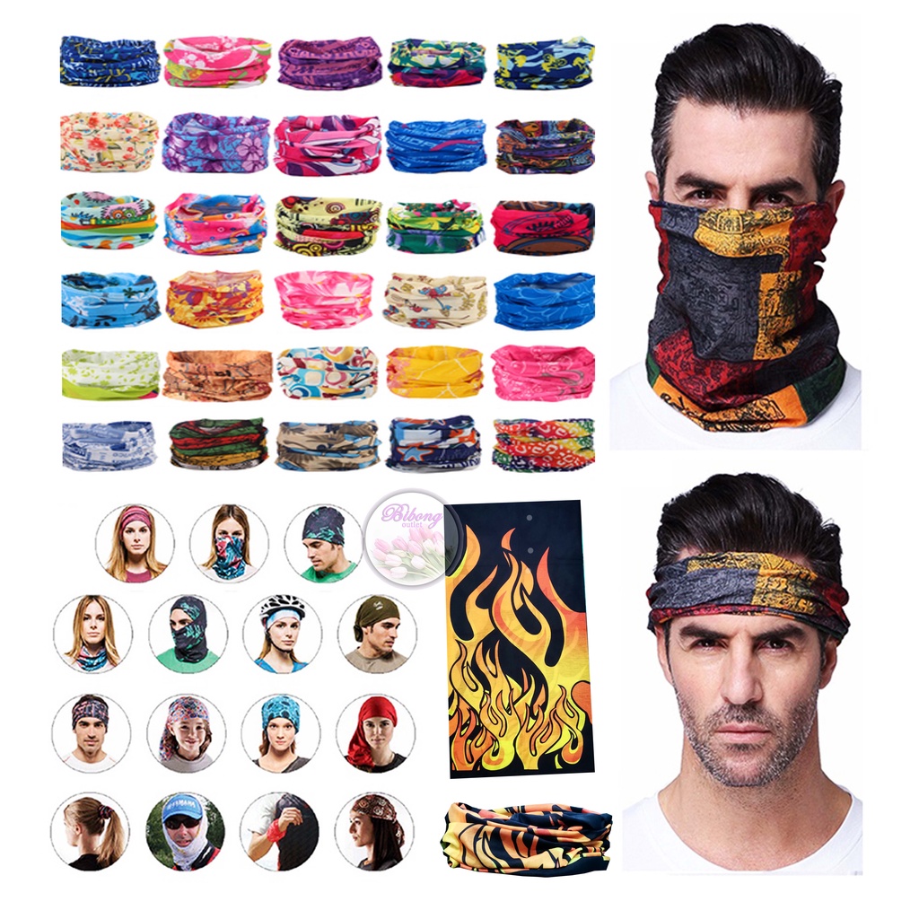 Scarf Bandana Face Headband Turban Cycling Sport Outdoor Topeng Muka ...