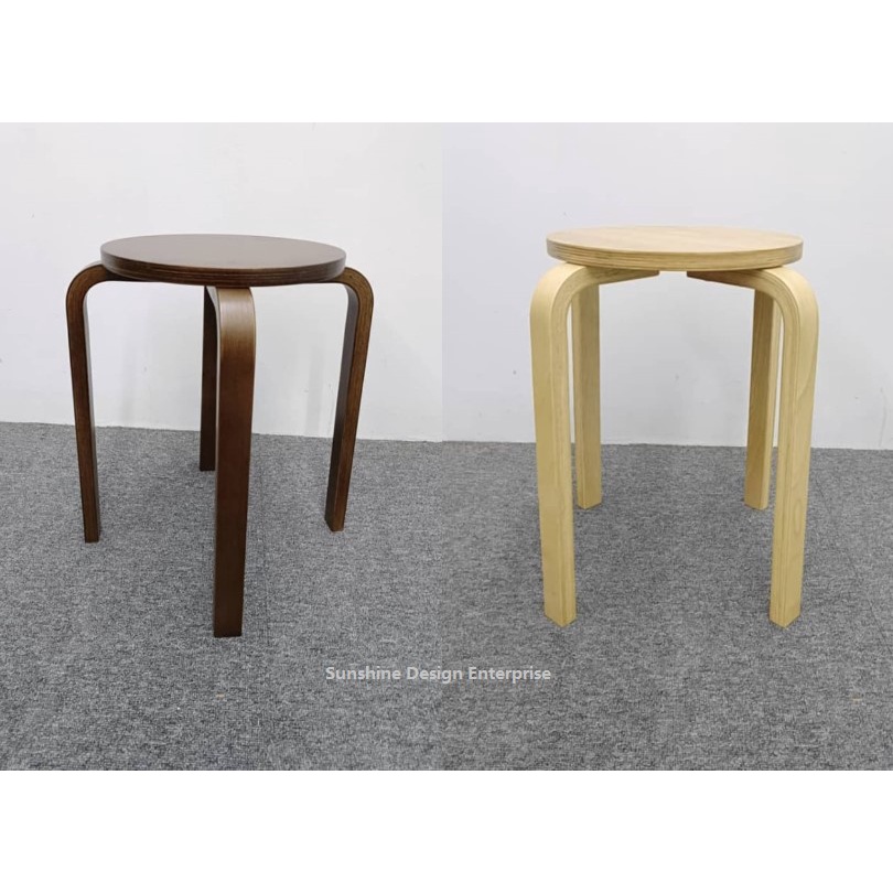 Stackable Wood Stool (SDE0055) | Shopee Malaysia