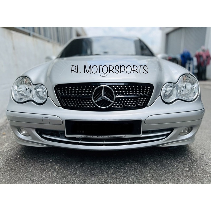 Mercedes Benz w203 C class Amg Diamond sport front grill grille sarung ...