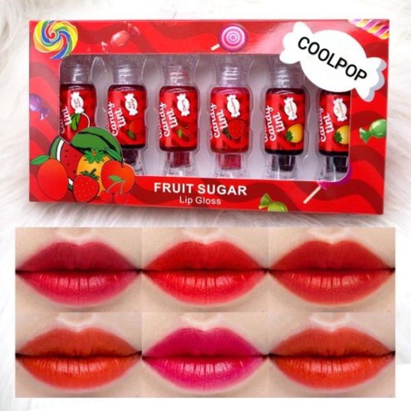 Fruity Flavors Water Candy Tint Lip Tint Box (6 PCS).. | Shopee Malaysia
