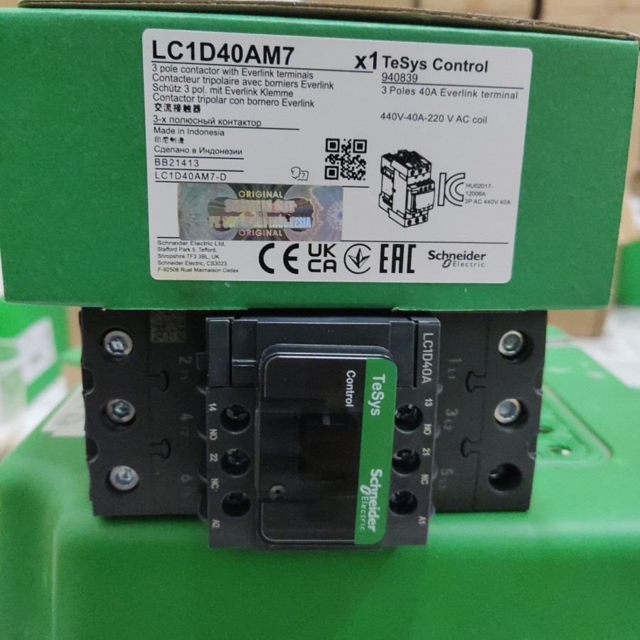 Original Schneider LC1D40a Contactor Schneider LC1D40AM7 220v Contactor ...