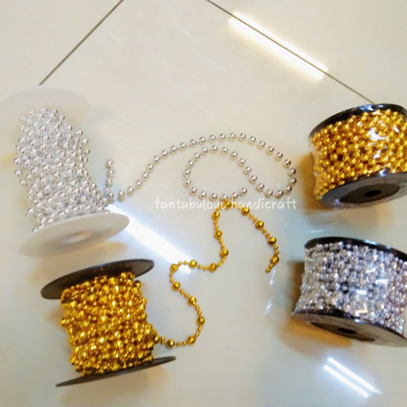 1 YARD 8MM CHAIN BEAD MANIK JUNTAI PELAMIN/ CRAFT DECO MANIK RANTAI ...