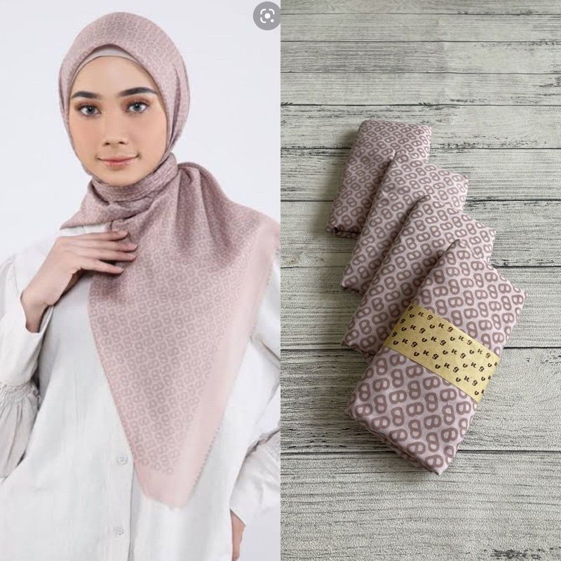 Motif rectangular hijab/motivational voal hijab/lasercut motif voal ...
