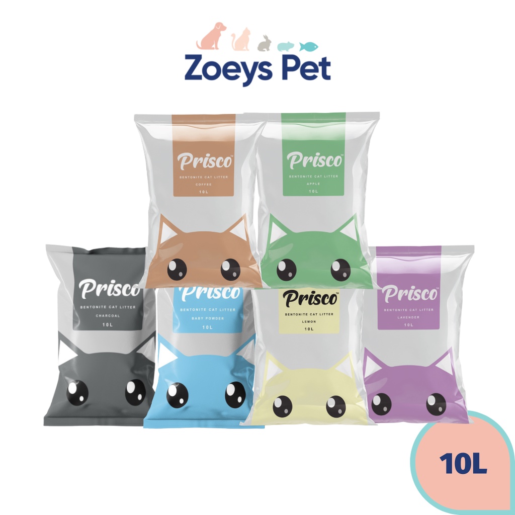 Prisco Clumping Bentonite Cat Litter 10L (Apple / Coffee/ Lavender ...