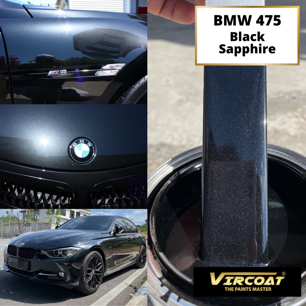 [BMW 475 Black Sapphire] Cat Kereta DIY Aerosol Tin Spray Hitam Crystal ...