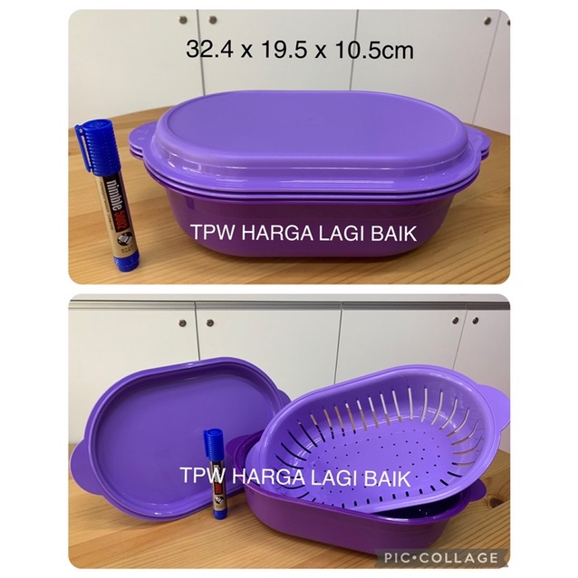 Tupperware Oval Server with Colander | Shopee Malaysia