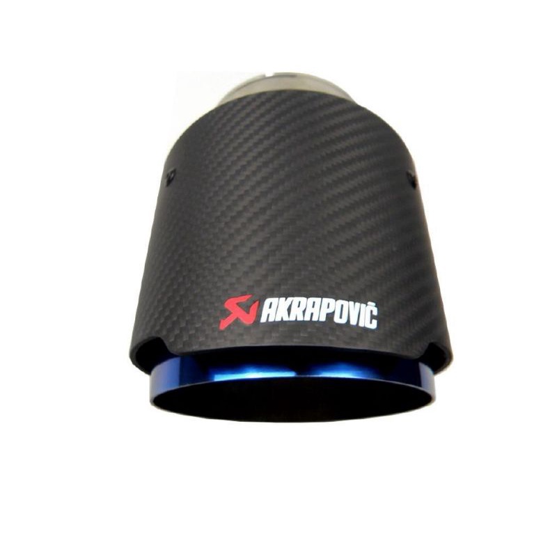 AKRAPOVIC CAR Muffler EXHAUST MATTE GLOSSY CARBON FIBER TITANIUM BLUE ...