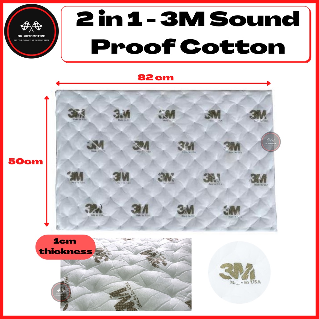 3M Car Sound Proof Cotton White Heat Proof Noise Proof Mat Car Audio ...