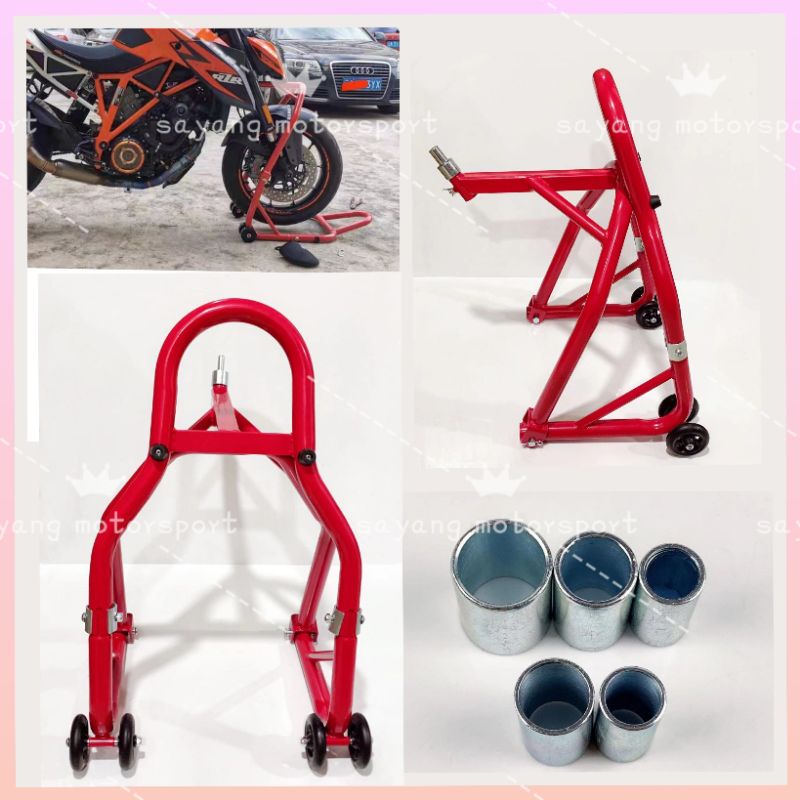 FRONT FORK PADDOCK STAND HEADLIFT DEPAN DUCATI APRILIA BMW HONDA SUZUKI ...