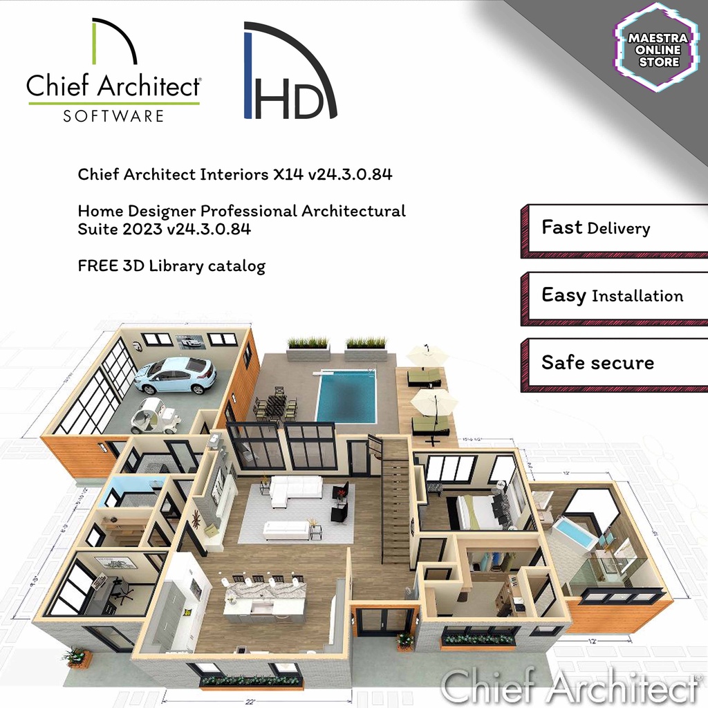 Chief Architect Interiors X16 X15 X14 X13 / Home Designer Professional ...