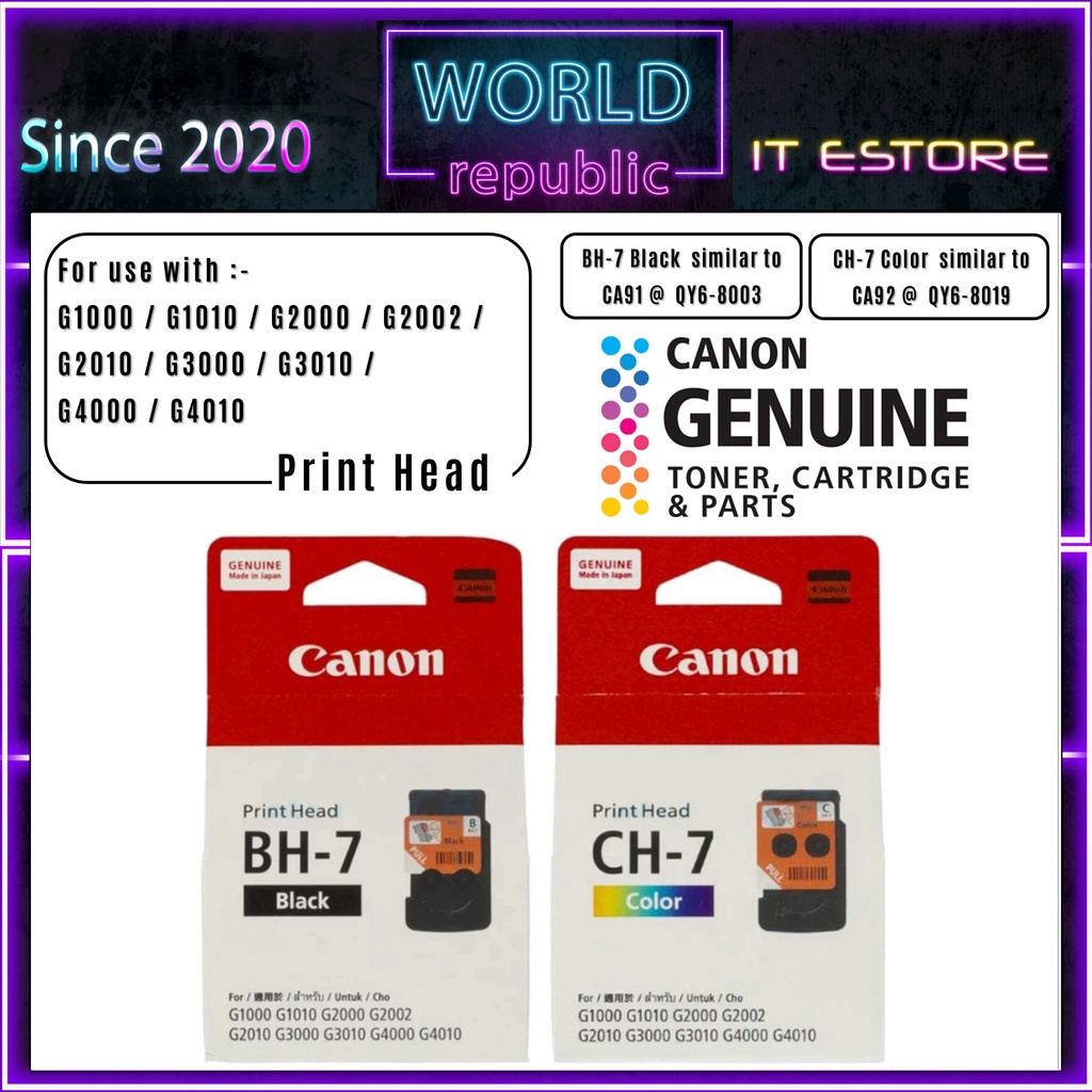 Canon Original BH-7 BH7 QY6-8003 CA91 CH-7 CH7 QY6-8019 CA92 Print Head ...