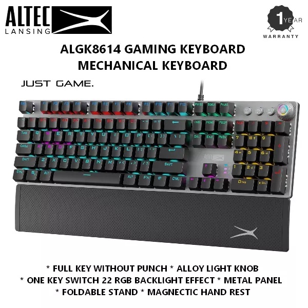 ALTEC LANSING ALGK8614 104 Keys Gaming RGB light Mechanical Keyboard ...