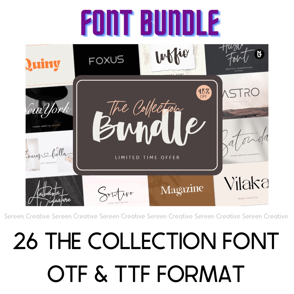 MF06 The Collection Premium Font Bundles (OTF and TTF) For Ipad ...