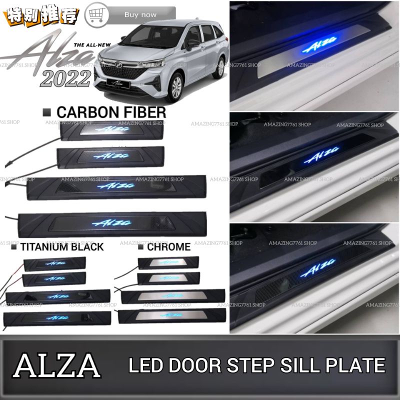 AMAZING PERODUA ALZA 2022-2025 CAR DOOR SILL PLATE LED DOOR STEP PANEL ...