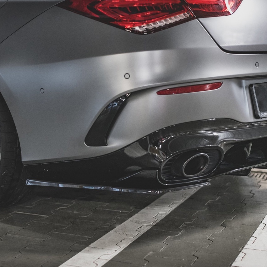New Rear bumper Diffuser lip Spoiler back wrap angle For Mercedes-Benz ...