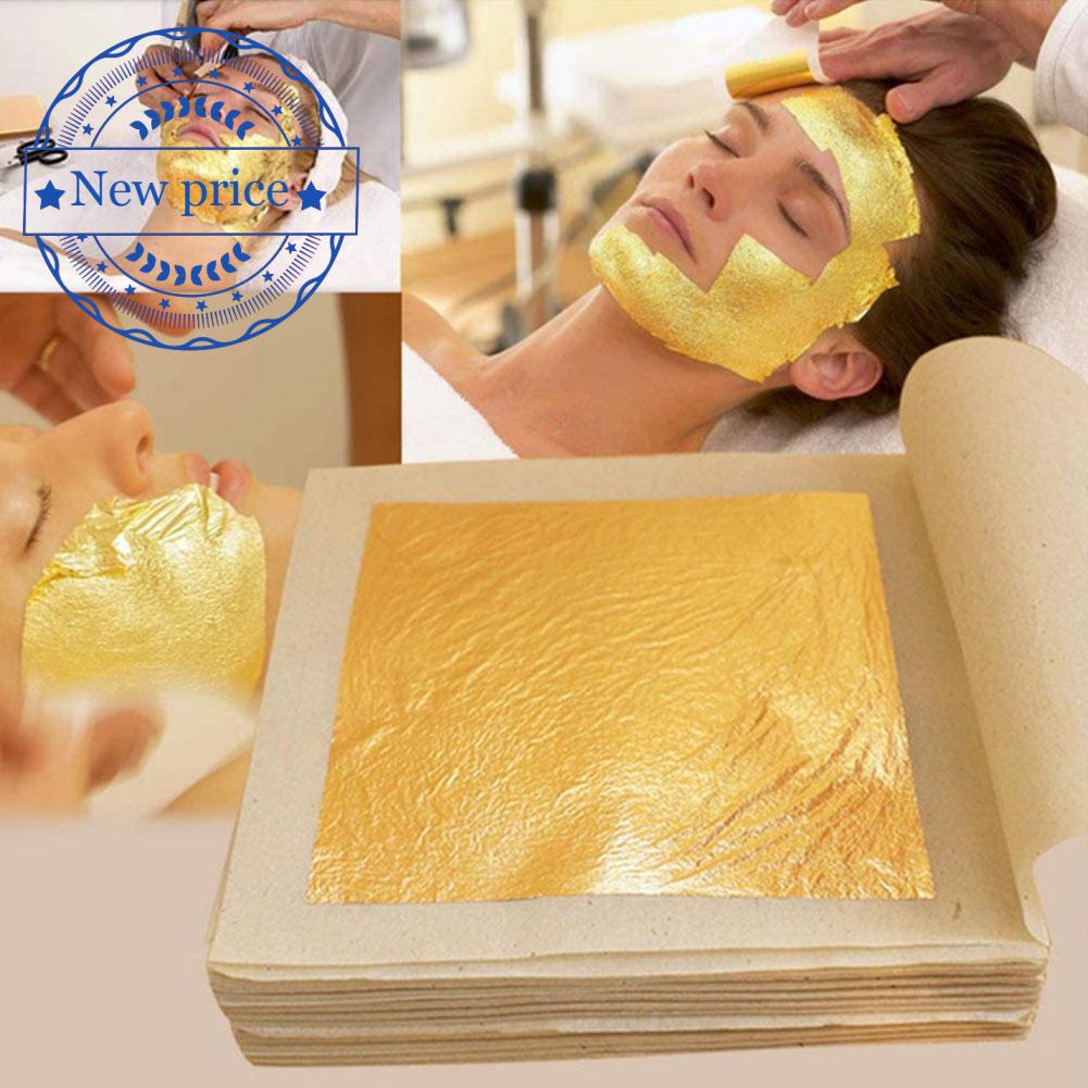 24K Gold Leaf Leaves Foil For Edible Gilding Facial Beauty Spa Gilding ...