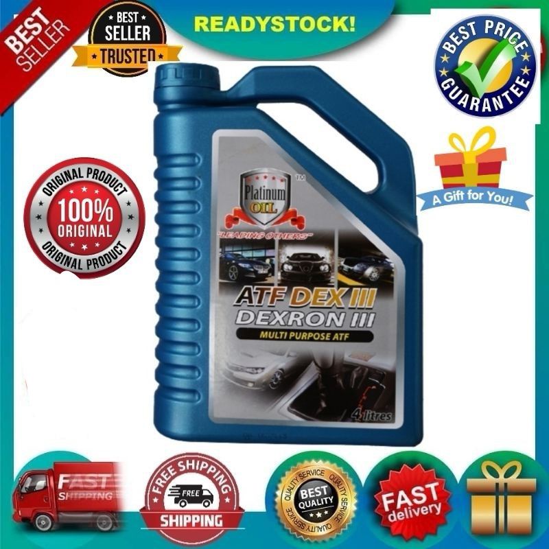 PLATINUM OIL GEARBOX ATF DEXRON (lll) 4L MINYAK GEAR BOX | Shopee Malaysia