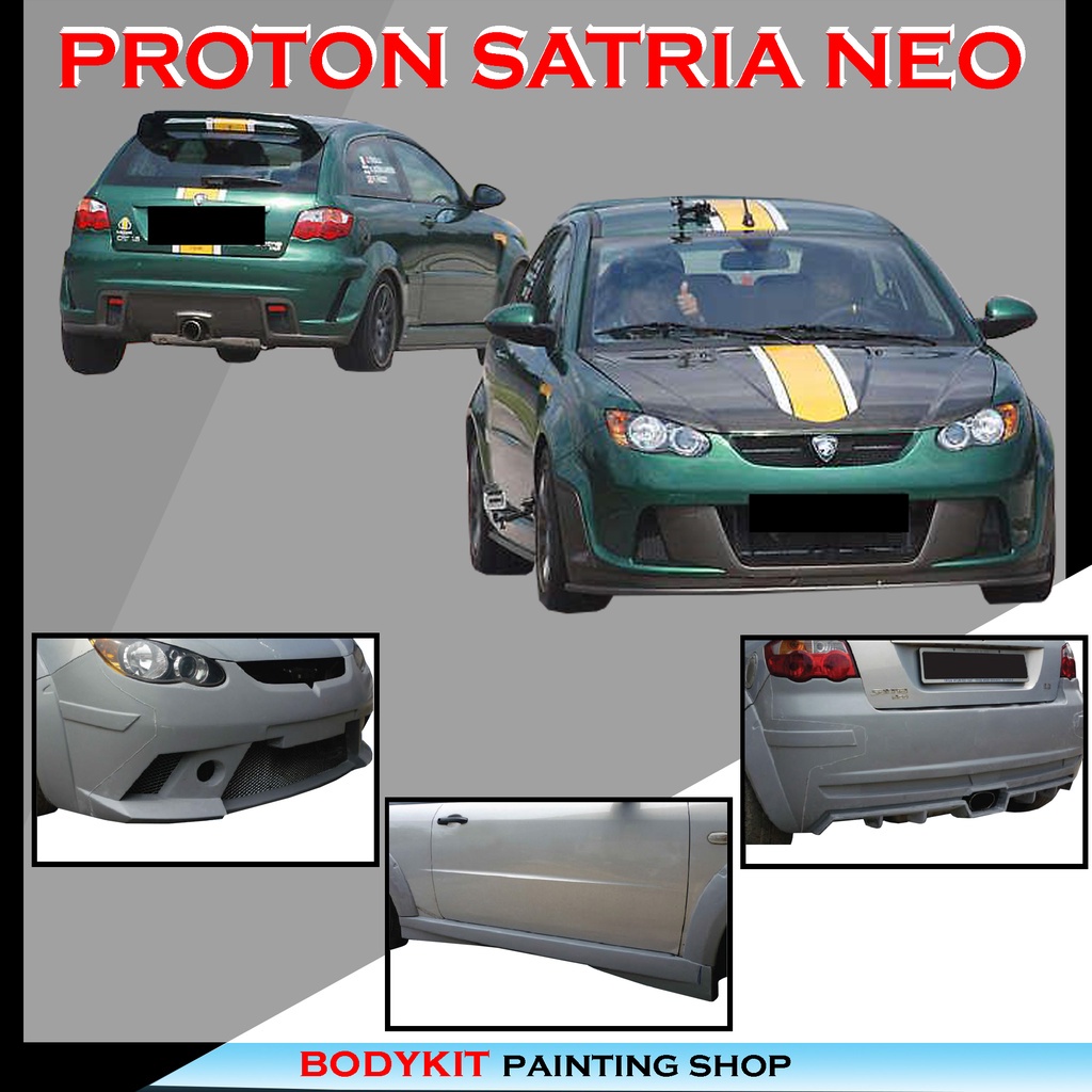 PROTON SATRIA NEO CPS LOCAL STYLE FULLSET SKIRTING (FRONT BUMPER,SIDE ...