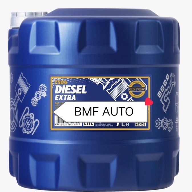 ORIGINAL MANNOL DIESEL EXTRA + ESTER 7L 10W40 7504 SEMI HDEO MADE IN EU ...