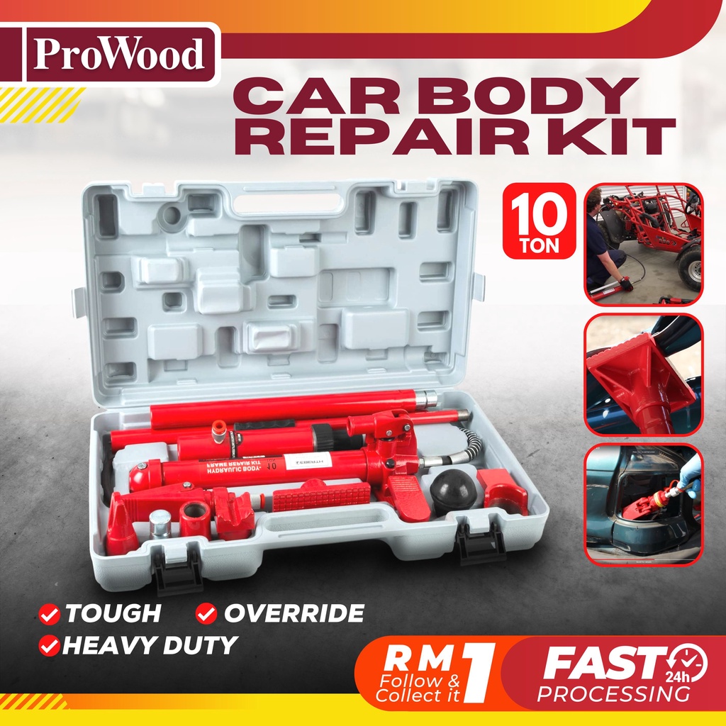 PROWOOD 10 Ton Heavy Duty Car Body Repair Tools Car Jack Repair Kit ...