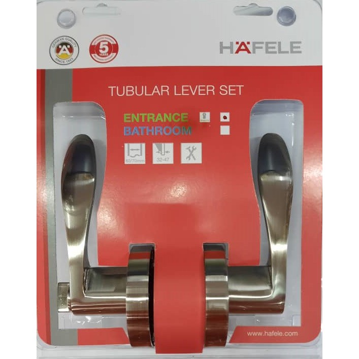 HAFELE TUBULAR LEVER LOCK SET (HANDLE : CURVE / STRAIGHT) | Shopee Malaysia