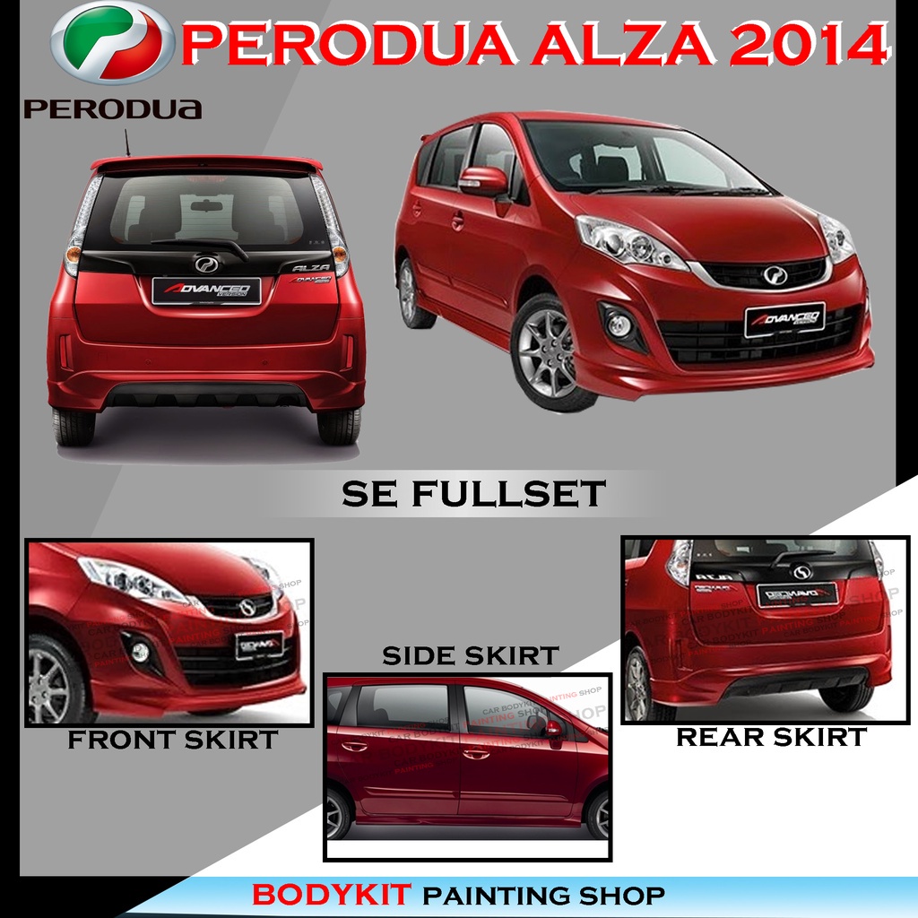 PERODUA ALZA 2014 2015 2016 2017 2018 FACELIFT SE STYLE SKIRTING(FRONT ...