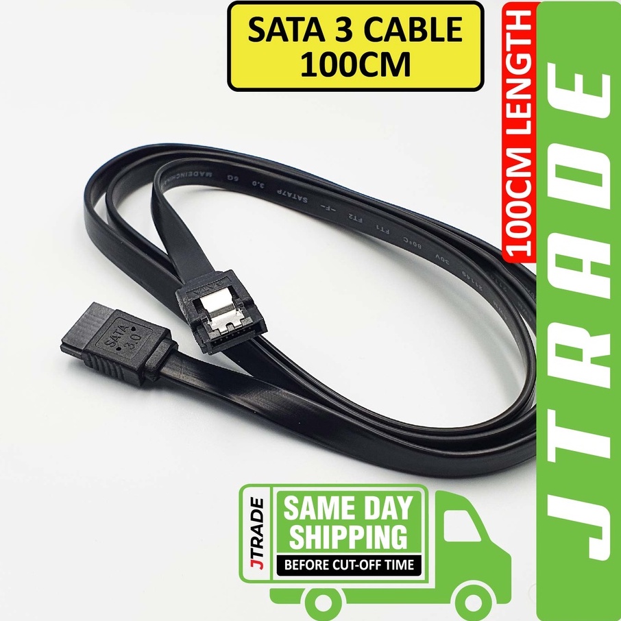 SATA 3.0 6GB/s Data Cable Straight With Clip 100CM JTRADE | Shopee Malaysia