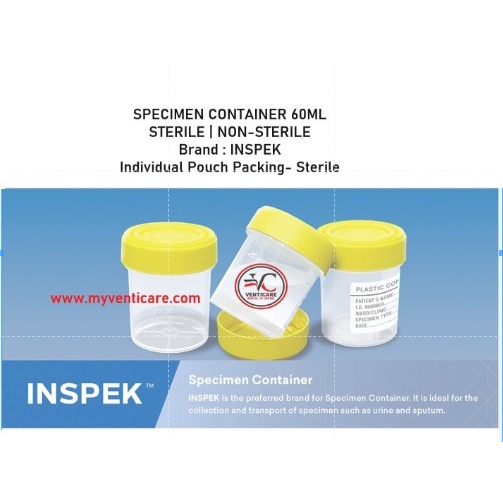 URINE CONTAINER-NON STERILE (20S) SPECIMENT CONTAINER YELLOW URINE ...