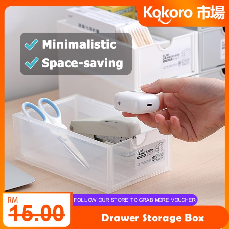 Kokoro - Minimalistic MUJI Stackable Storage Box Drawer Table Storage ...