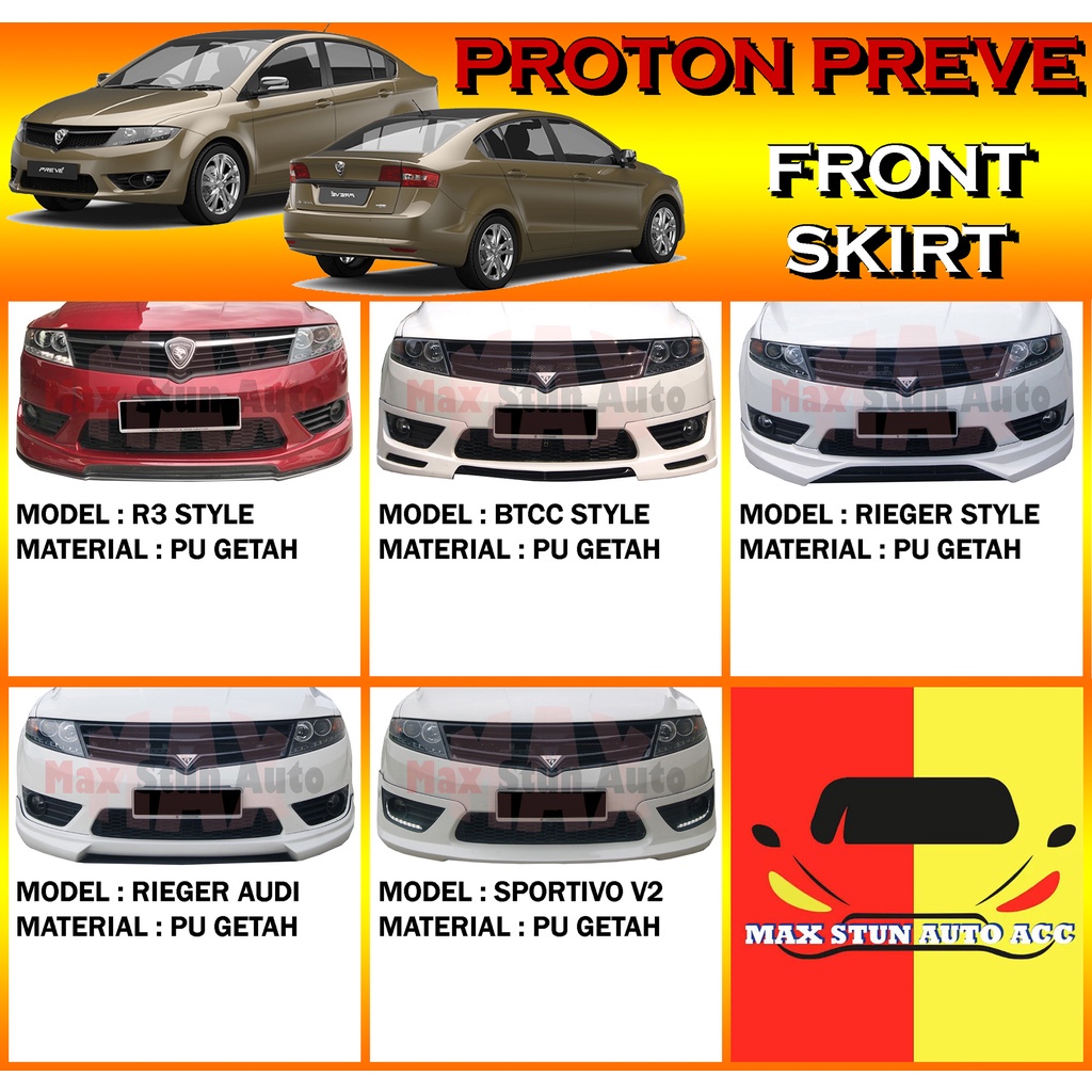 PROTON PREVE SUPRIMA PU FRONT SKIRT R3 BTCC RIEGER RIEGER AUDI SPORTIVO ...