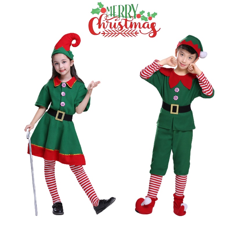 Fabulous Elf Christmas Cosplay Costume Couple Outfit For Xmas Parties ...