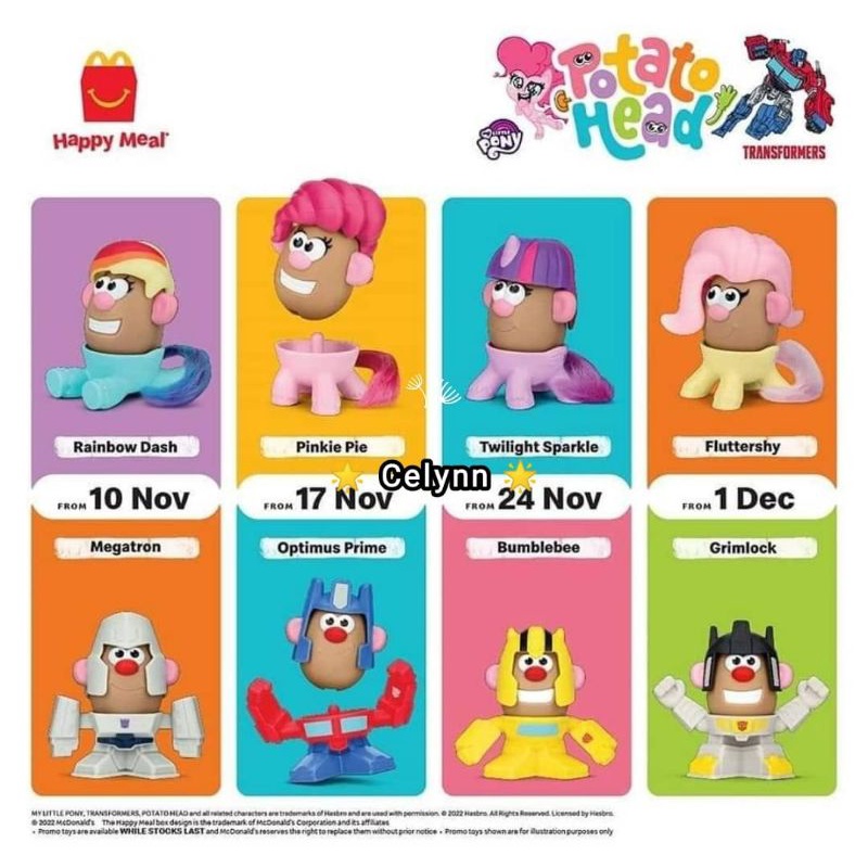 Mcd Mcdonalds Mcdonald's Happy Meal Toy Potato Head X MLP My Little ...
