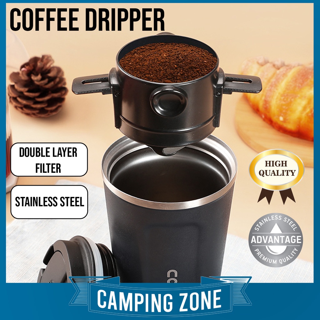 COFFEE FILTER Stainless Steel Reusable Portable Coffee Filter Cup ...