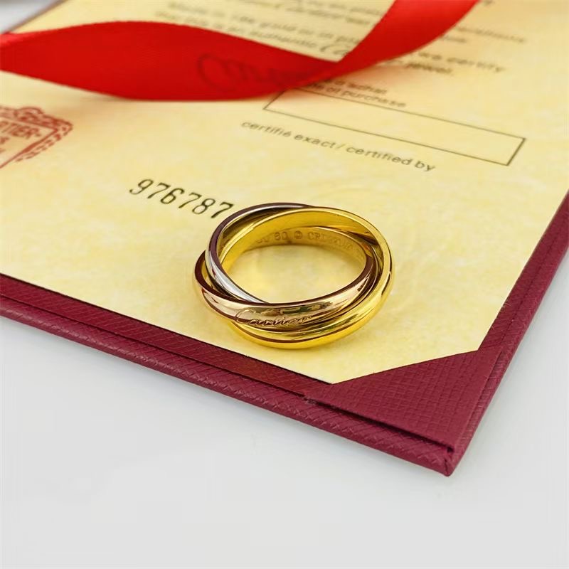 Raya Ramadan Three Color Ring | Ins Niche Classic Titanium Steel 18k ...