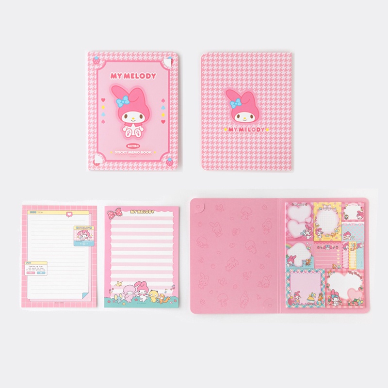 Sanrioed Hello Kitty Sticky Notes Book Anime My Melody Kuromi Sticker ...