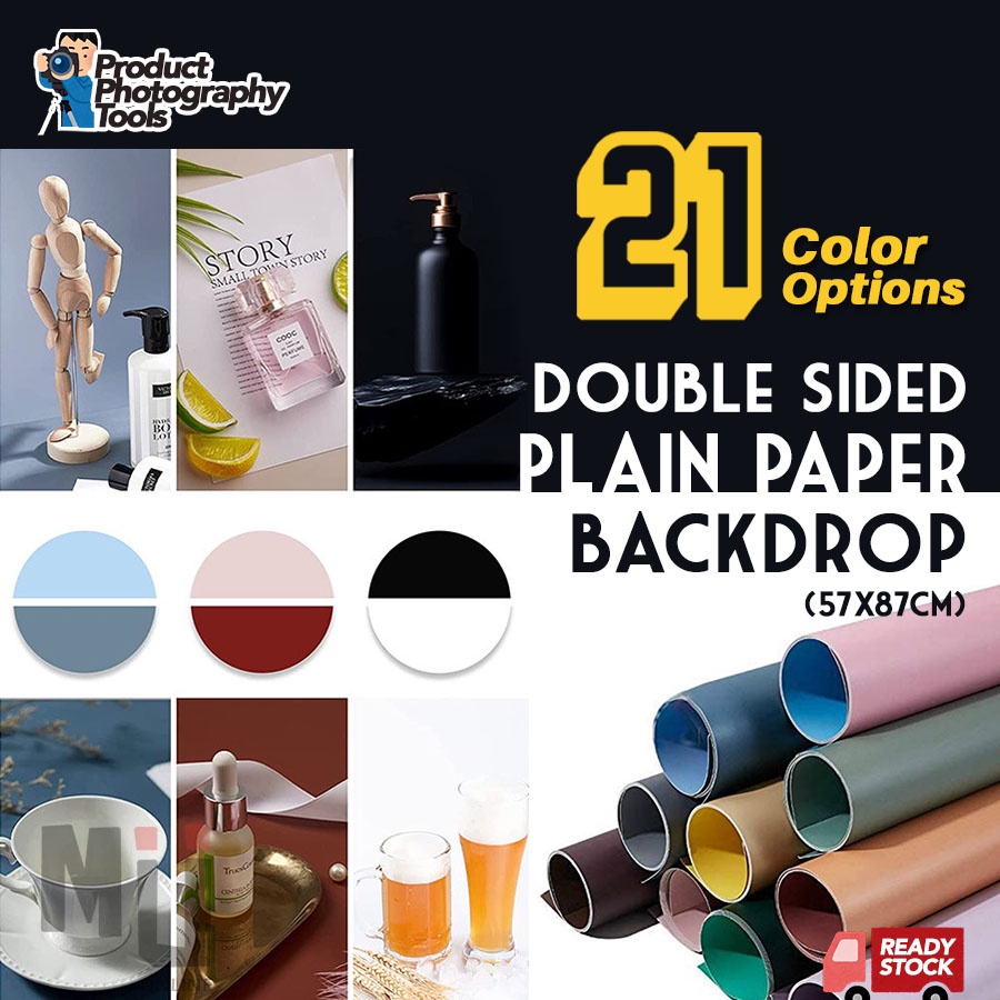 Plain Paper Backdrop Double Sided Morandi Color [57x87cm] Photography Studio Background Ins ...
