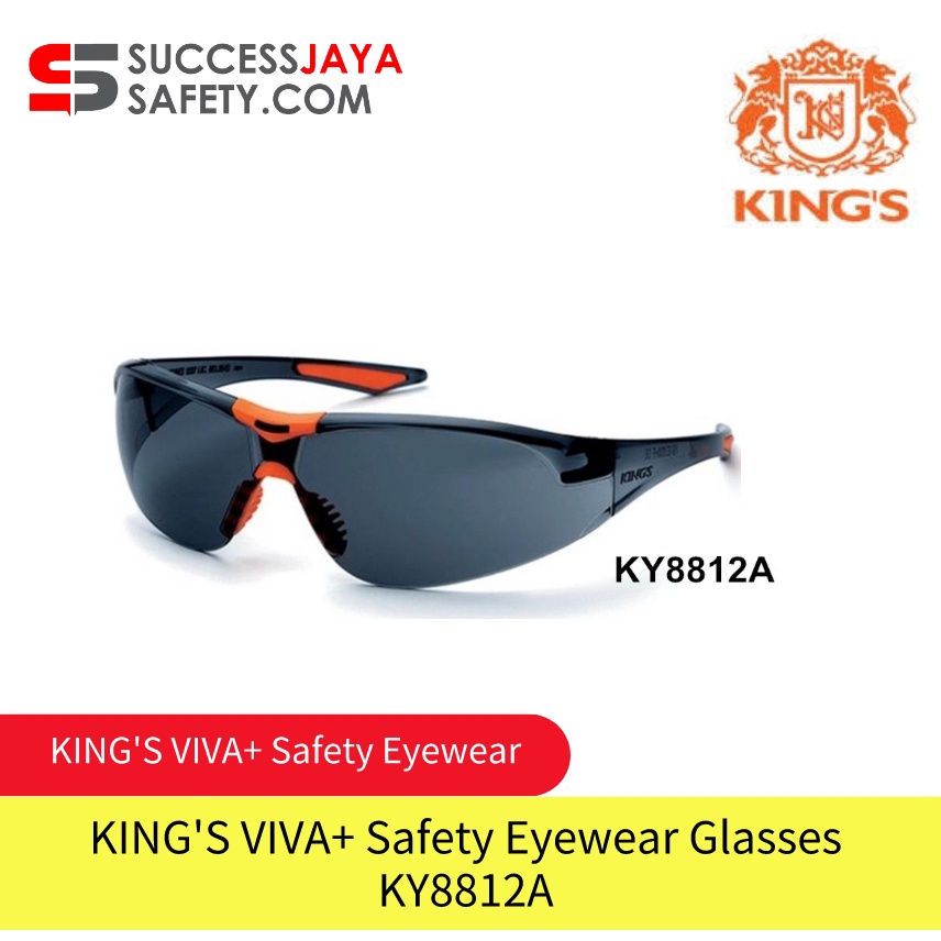 KING Safety Eyewear KY8812A Smoke NEUKING KING Glasses Spectacle Sporty ...