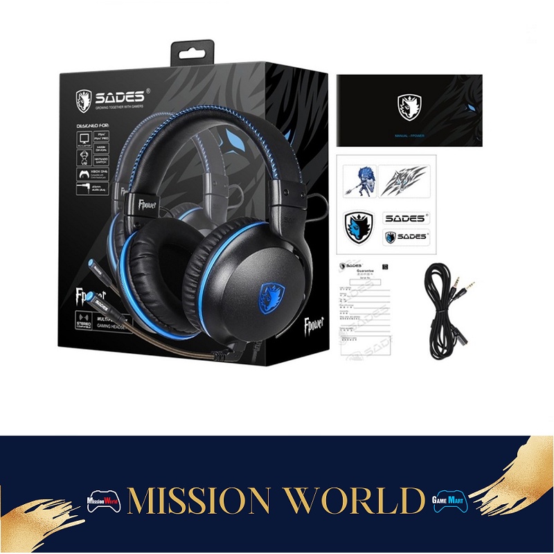 Sades Fpower Wired Gaming Headset (SA-717) - PS4/ Xbox/ Nintendo Switch ...