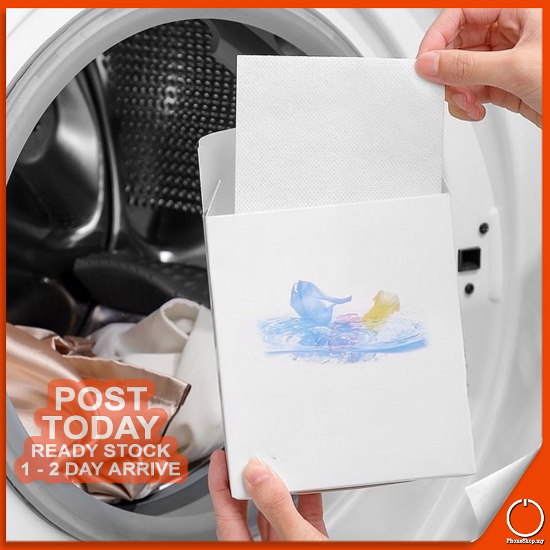 𝐂𝐎𝐋𝐎𝐑𝐒 𝐋𝐎𝐂𝐊𝐈𝐍𝐆 24pcs Washing Machine Use Dyeing Proof Colour Absorber ...