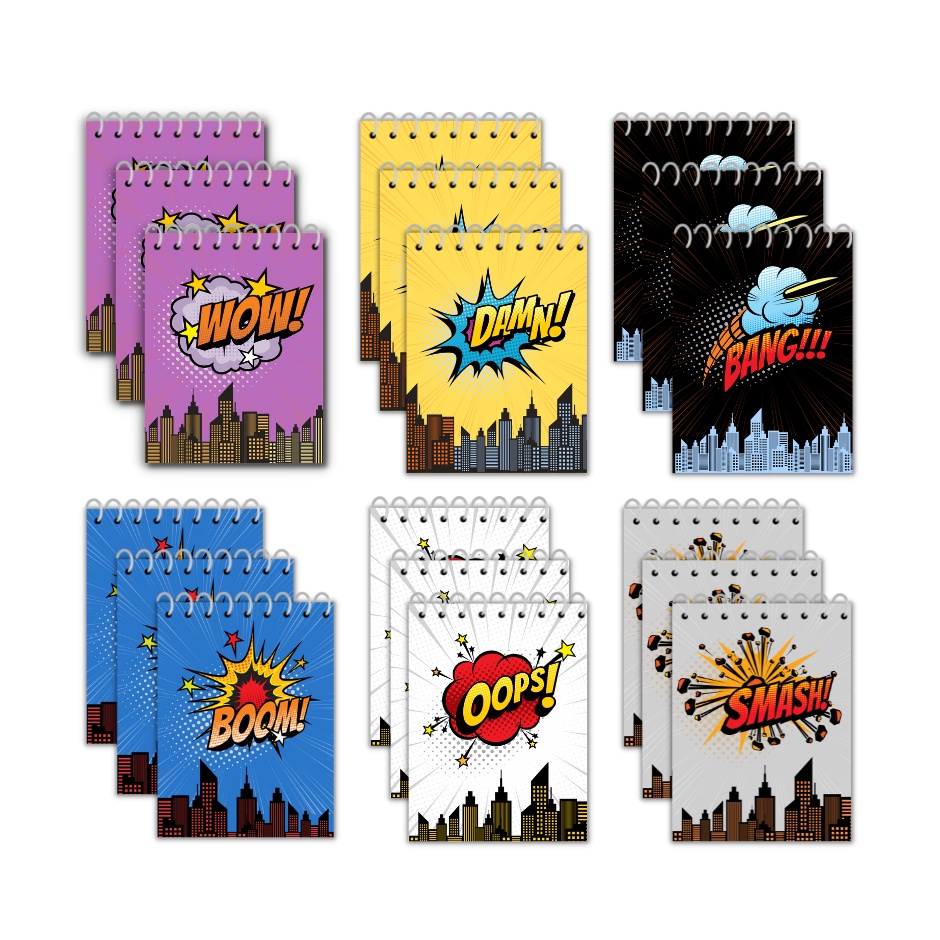 Doorgift SUPERHERO Mini Notebooks, Gifts,Buku tema superhero,Goodies ...