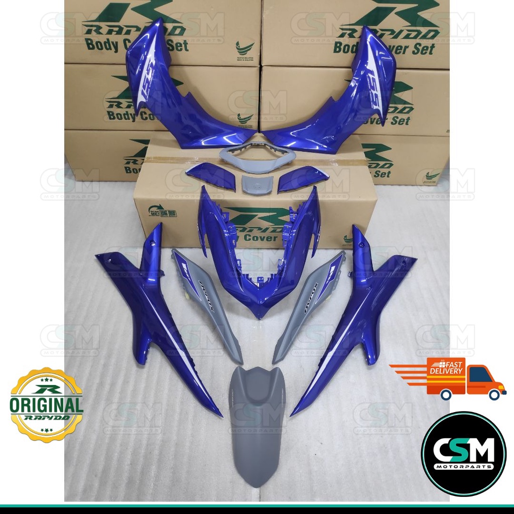 [READY STOCK] Coverset Bodyset NVX V2 THAI AEROX GP 155 BLUE YELLOW ...