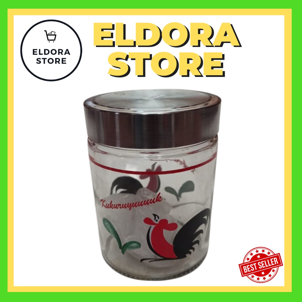 0.5 LITER Small Glass Food Jar | Small Size STAINLESS Lid Glass Food ...