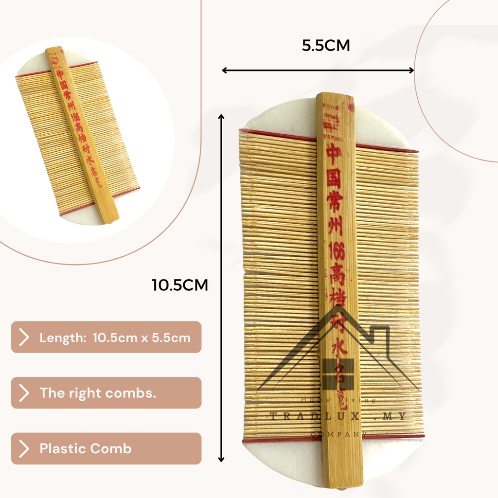 Tradlux Sikat kutu /Bamboo Sikat kutu Head Lice Comb Sikat Kutu Fine ...