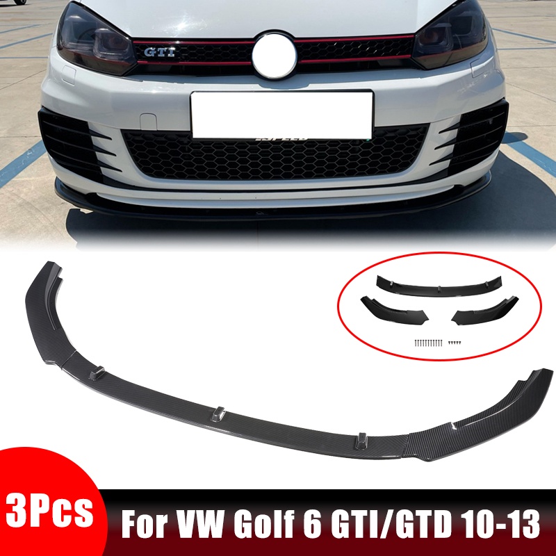 3 Pcs Front Bumper Lip Spoiler Splitter for Volkswagen Golf 6 MK6 GTI ...