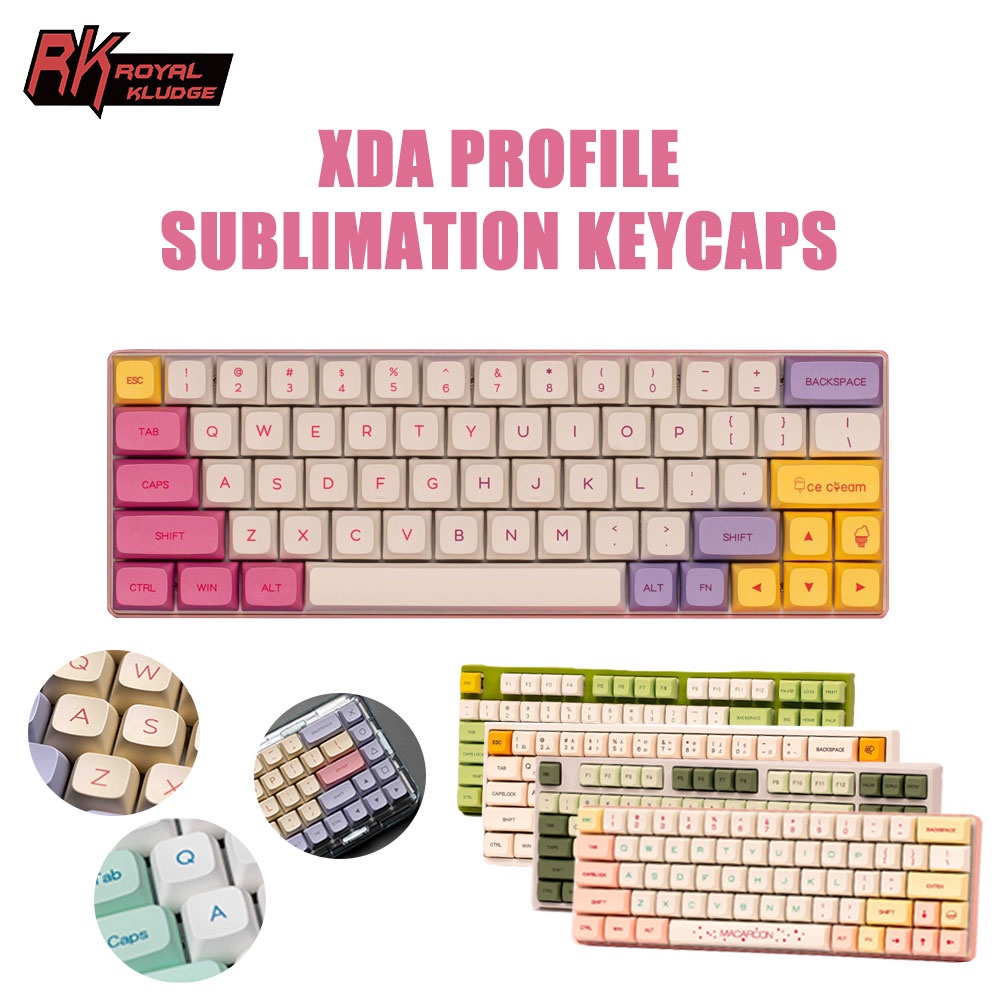 XDA Keycaps Sublimation keycaps137 Keys Honey Milk Keycaps PBT XDA ...