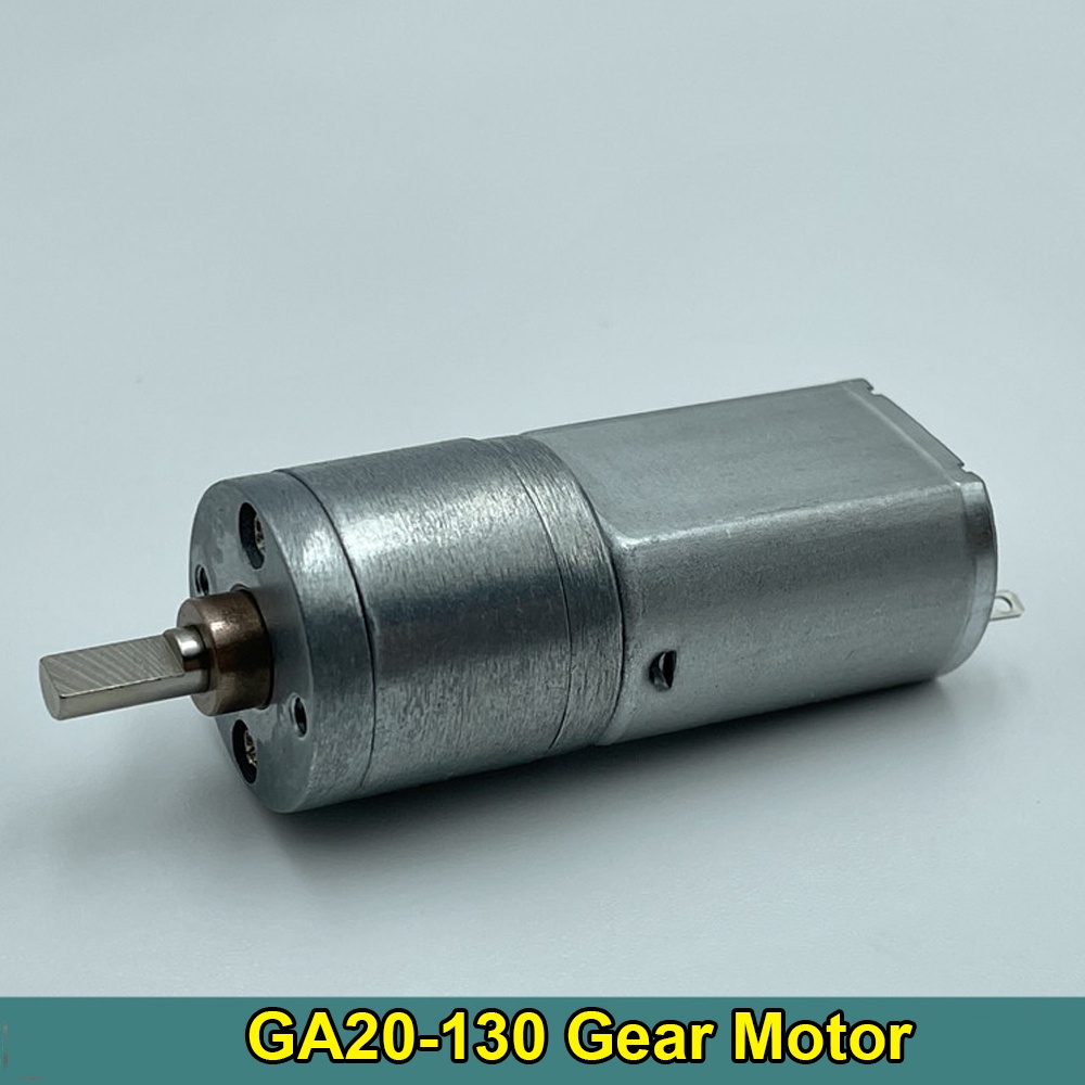 GA20-130 Gear Motor DC 6V-12V Metal Gearbox 12RPM-30RPM Slow Speed D ...