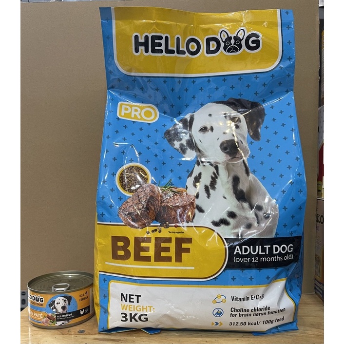 Hello DOG DOG FOOD 3KG BAG (FREE PATE CAN 190G) | Shopee Malaysia
