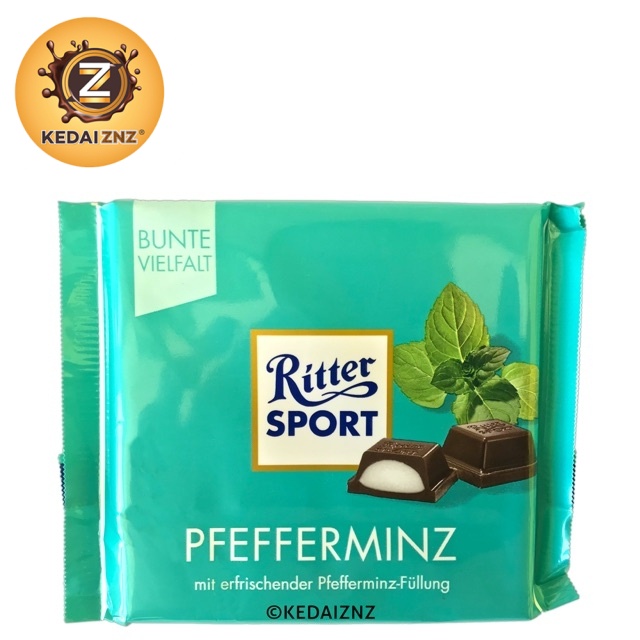 Chocolate Ritter SPORT Peppermint Chocolate Bar 100g Coklat | Shopee ...