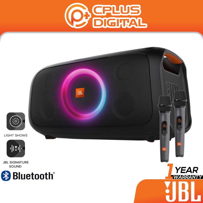 JBL Partybox ON-THE-GO Essential Portable Karaoke Party Box Speaker w ...